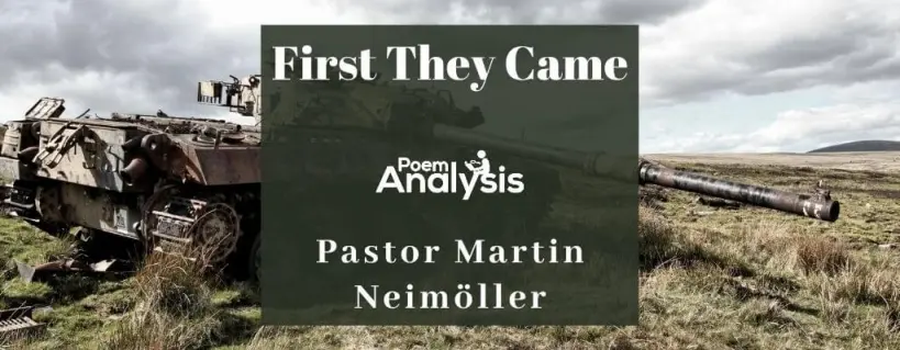 First They Came by Pastor Martin Neimöller - Poem Analysis