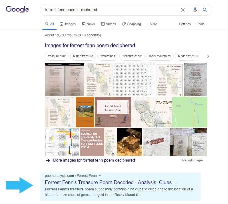 Forrest Fenn's Treasure Poem Deciphered - Update: Treasure has been ...