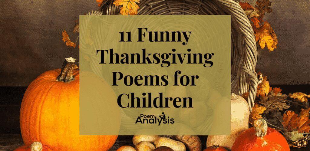 11 Funny Thanksgiving Poems For Kids to Enjoy Reading