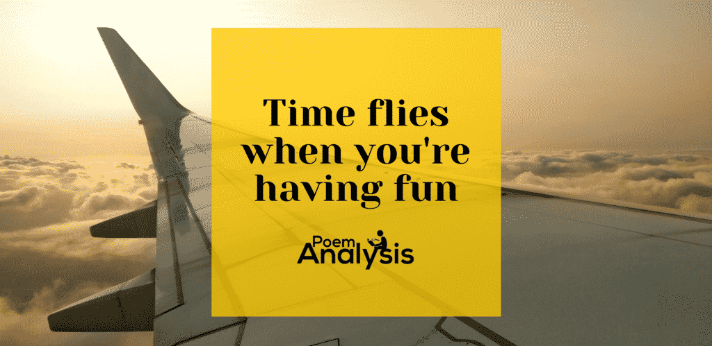 Time flies when you’re having fun - Poem Analysis