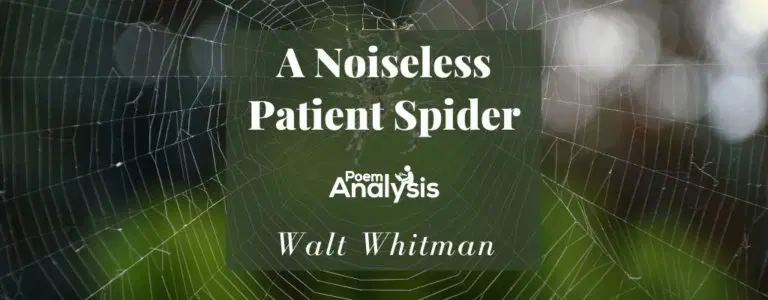A Noiseless Patient Spider by Walt Whitman - Poem Analysis