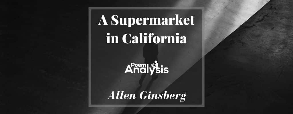 A Supermarket in California by Allen Ginsberg - Poem Analysis
