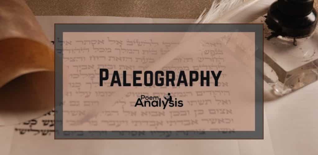 What is Paleography? Definition and Meaning - Poem Analysis