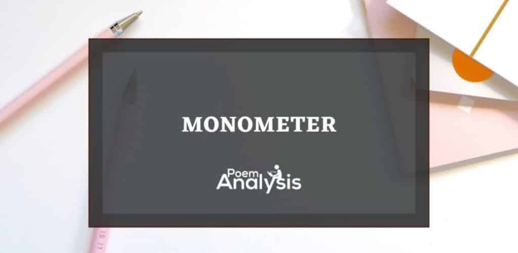 Monometer Poetry Definition and Examples - Poem Analysis