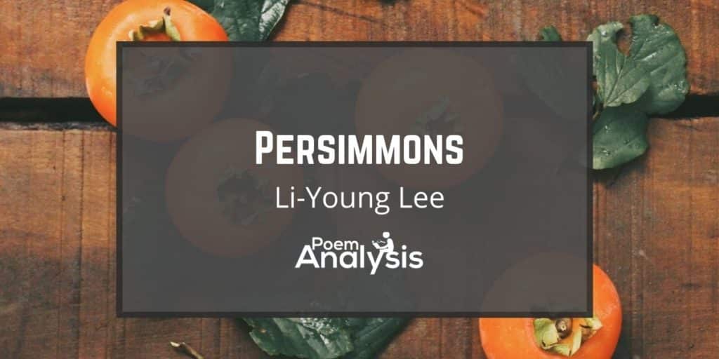 Persimmons by Li-Young Lee - Poem Analysis